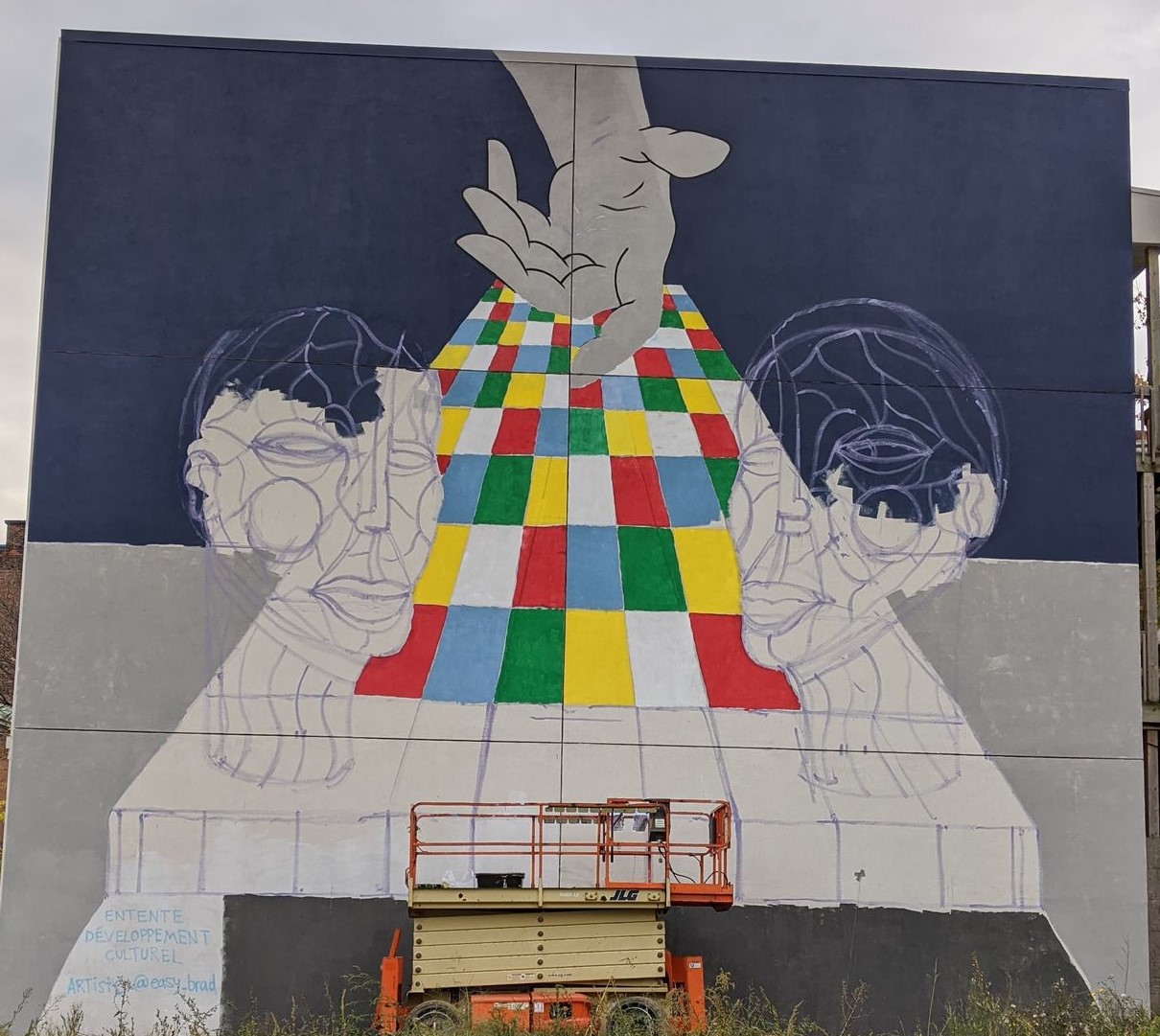 Une murale pour symboliser le passage entre deux quartiers