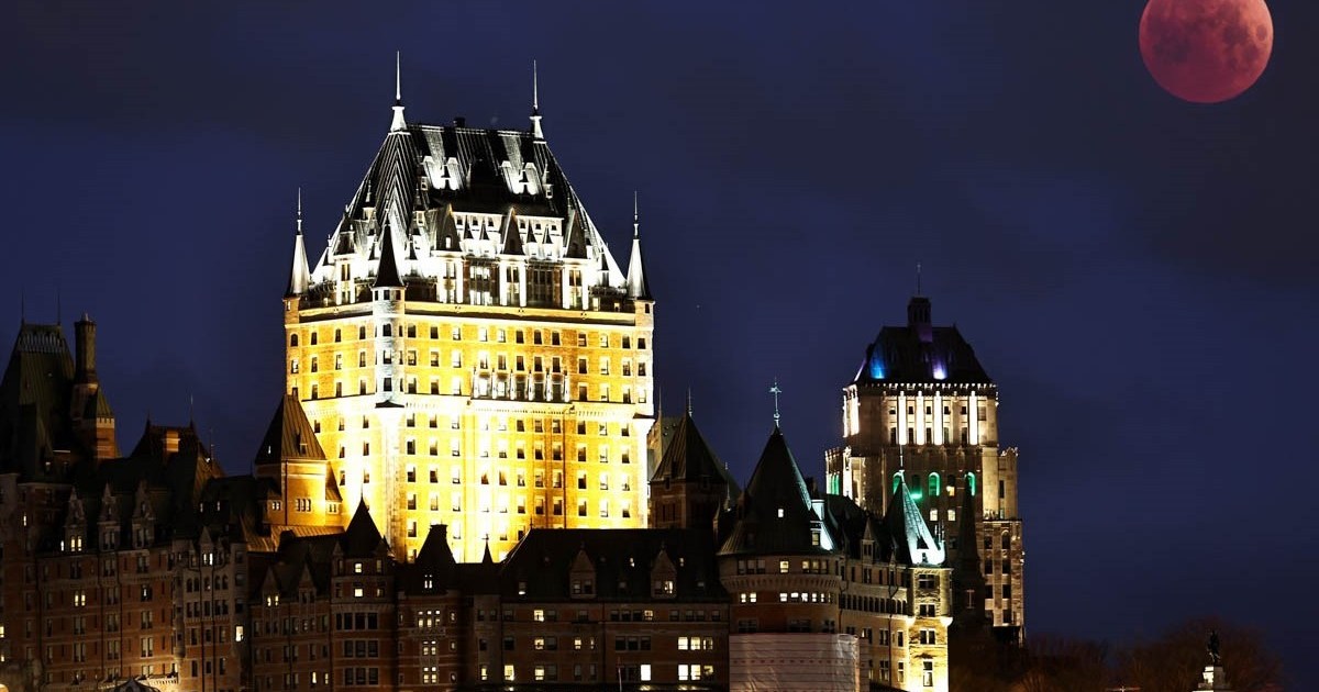 Image de l’éclipse lunaire au-dessus de Québec