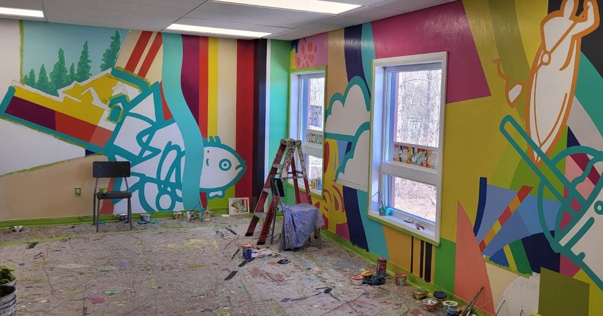 Une murale réalisée par des élèves de Roger-Comtois