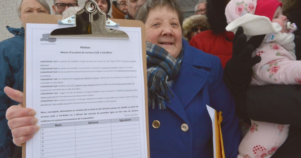 Val-Bélair : 2302 noms pour le retour du CLSC